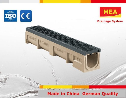 MEA Polymer Concrete Channel , ductile iron grating precast concrete drain