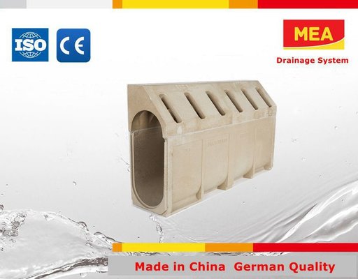 Polyester concrete kerb and channel drainage system