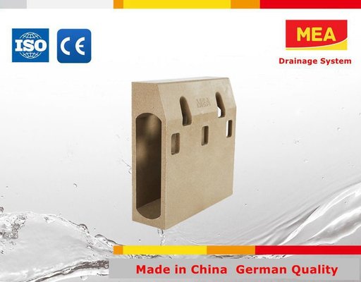 Polyester concrete kerb and channel drainage system