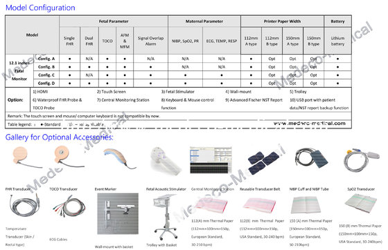 Clinic Portable  Multi-Parameter ECG Patient Monitor 9000B with ECG Machine