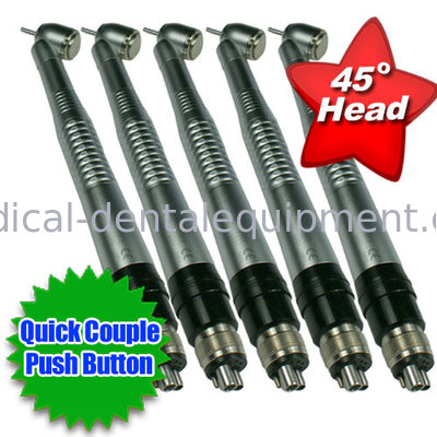 45 Degree Push Button Dental Handpieces High Speed Standard  Head