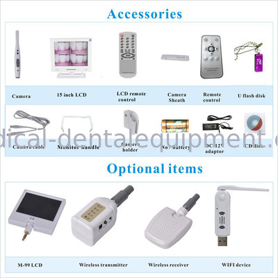 15 Inch LCD WI - FIi Dental Intraoral Camera HAD CCD Support Multi Language