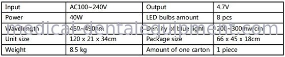 460 - 490nmTeeth Whitening Machine Dental Unit Installed White Light