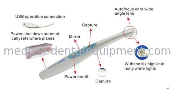 CMOS Intraoral Dental Camera , USB Intraoral Camera 6PCS White LED