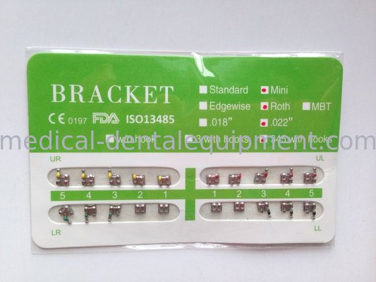 Transparent Metal Orthodontic Brackets Roth For Glued Each Tooth