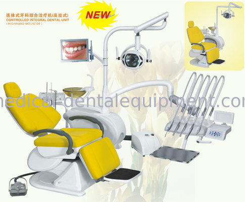 CE Foldaway Patient Dental Chair Unit Electricity Highhand Mounted