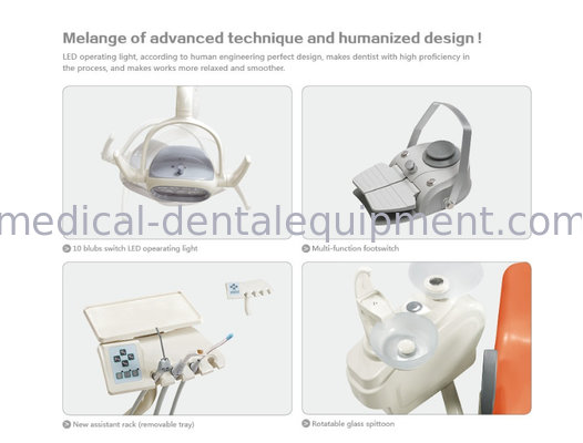 9 - Memory Control System Dental Chair Unit With Low - Mounted Instrument Tray