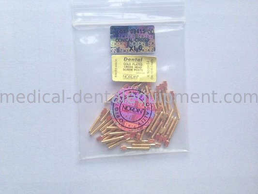 50PCS Package Golden Dental Screw Post  plated with thick layer 24K gold 240PCS Package Use For Teeth Implant