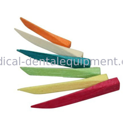 Eco - Friendly Poly  Wedges Wooden Round Tips Protect Gingival From Damage