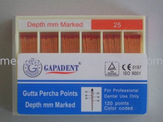 GAPADENT Depth mm Marked Gutta Percha Points Dental Materials