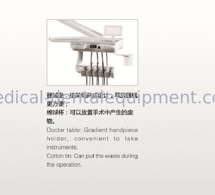 Fashionable NV-D318 Dental Chair Unit Silver Blue Color 1450*1100*1120
