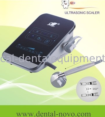 Touch-screen portable dental fiber optics ultrasonic scaler With detachable LED handpieces