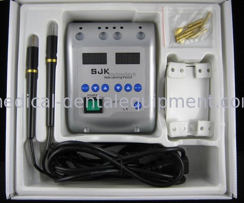Electric Waxer Carving Knife Machine Double Pen 6 Wax Tip Pot For Dental Lab