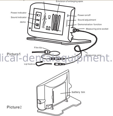 Dual Frequency Dental Apex Locator 50 - 60Hz With Color LCD Screen