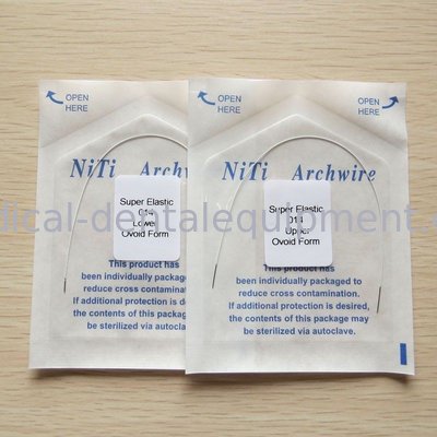 Orthodontic Tooth Niti Dental Arch Wire Color Coated With Memory