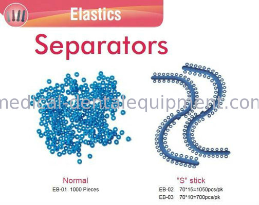Plastic Orthodontic Ligature Ties Blue Separate For Dental Treatment