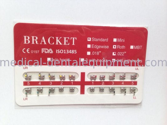 Transparent Metal Orthodontic Brackets Roth For Glued Each Tooth