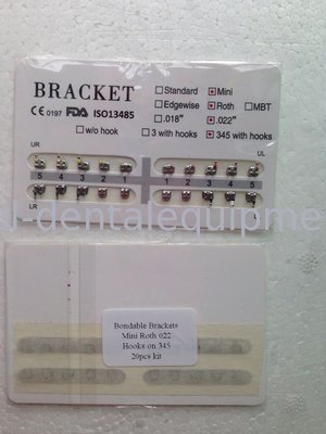Serated Base Bracket Ortho , Fixed Braces For Glued Each Tooth