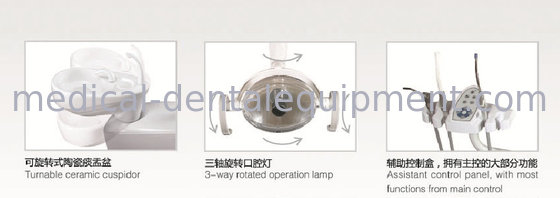 Dental Treatment Dental Chair Unit With Turnable Glass Cuspidor NV-D368