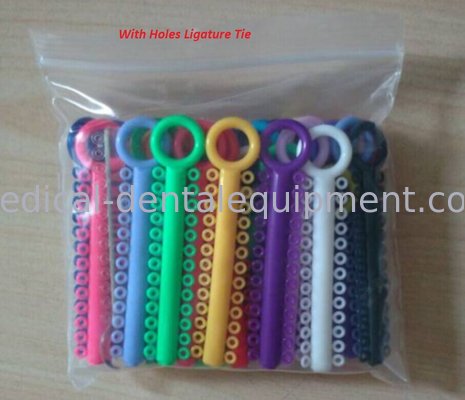 Non - Latex Orthodontic Brackets Orthodontic Ligature Tie With Holes
