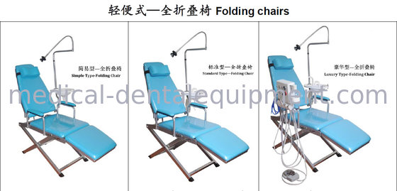 Luxury Type Folding Dental Chair Unit With Rechargeable Led Light