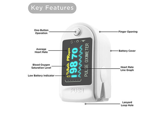 China FPX -013 Finger Pulse Oximeter , Accurate SpO2 Sensor 64K Color OLED Display supplier