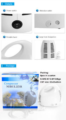 Oil free Compressor Nebulizer Machine with Reusable Kits , Quiet Handy Type Nebulizer Machine supplier
