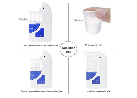 One Button Two Pattern Ultrasonic Nebulizer Machine , Portable Nebulizer Machine With Handle supplier