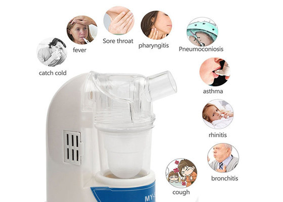 2 Masks Asthma Cure Ultrasonic Nebulizer Machine , Battery Powered Asthma Nebulizer supplier