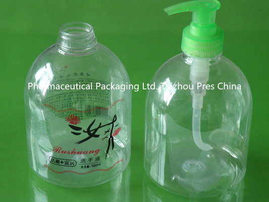 Bouteilles pharmaceutiques en plastique de 500 ml de main de récipient transparent d'aseptisant