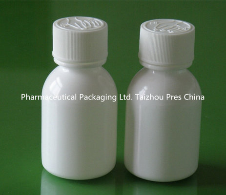 Bouteilles en plastique de 60ml 100ml de HDPE solide oral inodore de sirop avec le chapeau