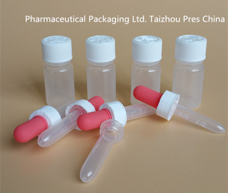La médecine en plastique de la pharmacie pp met la bouteille en plastique 1ml - 15ml de compte-gouttes