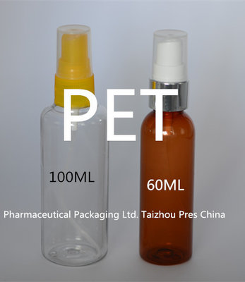 Bouteilles cosmétiques vides claires de la pompe 60ml/100ml avec des chapeaux de pp