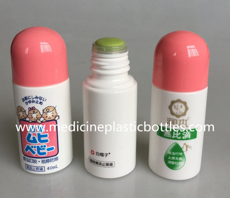 La médecine en plastique du PE 50ml met la bouteille répulsive de moustique avec la tête d'éponge