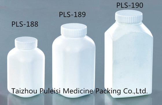 Bouteilles en plastique de HDPE rectangulaire recyclable pour la capsule/pilule