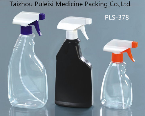 Bouteille transparente/de noir PE 100ml de pistolet de pulvérisation, décapant liquide/bouteilles en plastique cosmétiques
