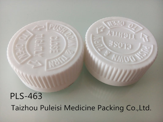 Couvercle à visser en plastique de bouteille pharmaceutique de HDPE avec le logo de estampillage chaud