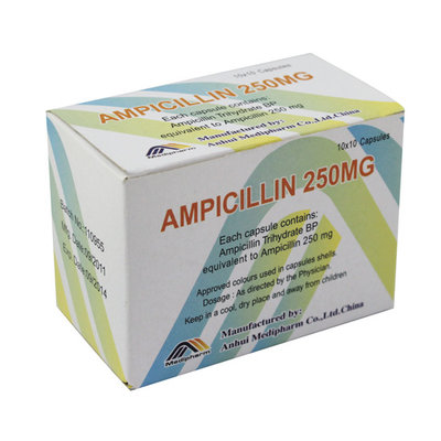 Ampicillin Capsule 250MG 500mg, 10*10'S/BOX BP/USP/CP