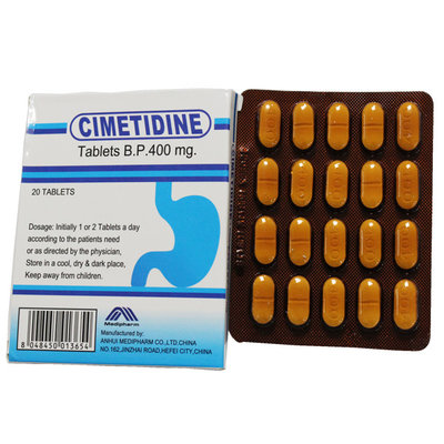 Cimetidine Tablets 400MG Gastroenterology Medicines BP / USP Standard GMP certificate