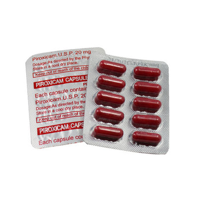 Piroxicam Capsules 20mg GMP Medicine,  BP / USP/CP  Antirheumatics Medicines