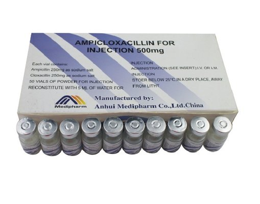 Ampicillin Sodium for Injection 500g/7ml, 50vials/Box BP/USP/CP Standard