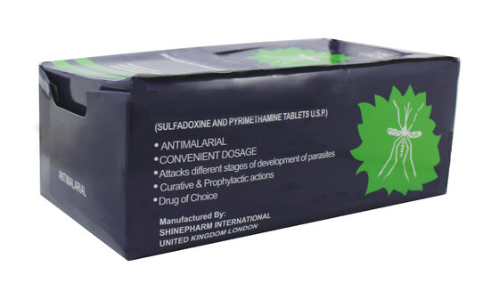 Sulfadoxine Pyrimethamine Tablets 500+25mg  50x3/BOX, Anti-malaria drugs with BP/USP/CP