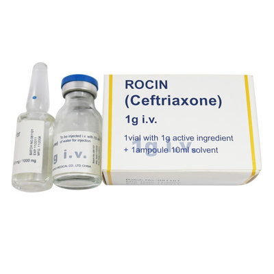 Ceftriaxone Sodium For Injection 1g/10ml+10ml water, 1pc+1pc/box, GMP medicine many different Packaging stype