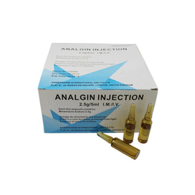 Analgin Injection  250mg/5ml 100's/box, GMP medicine, BP/USP/CP Standard