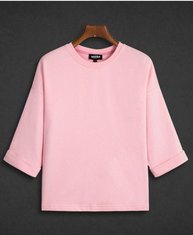 China Spring of the new 7/10 of pure color round collar short sleeve women loose t-shirts supplier
