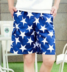 China Men's Blue Star Pattern Board Shorts Factory supplier