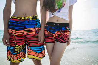 China Fashion lovers beach pants Casual pants girl sport pants for women Boardshorts for men supplier