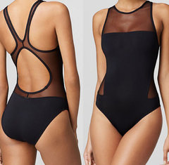 China Fashion women one piece swimwear nylon fabric for girl supplier