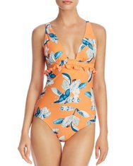 China Women beachwear one piece swimwear for ladies nylon fabric supplier