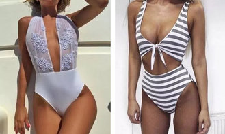 China Sexy design  Women two piece bikinis for beach supplier